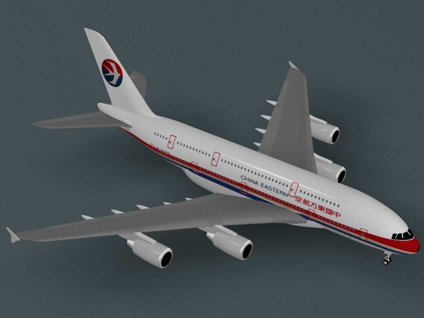 Airbus A380-800 China Eastern 3ds