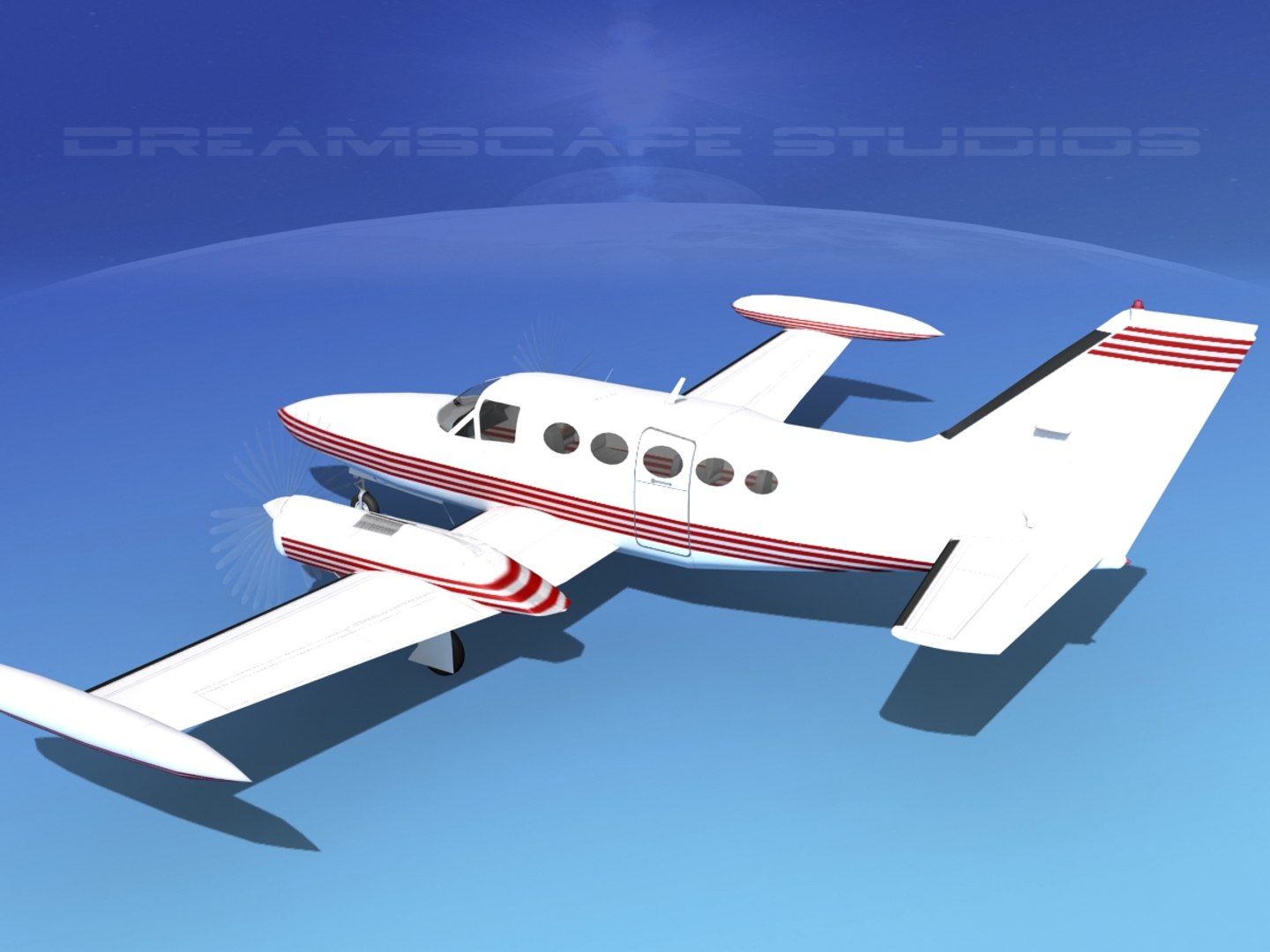 3d Dxf Cockpit Cessna 414 Chancellor