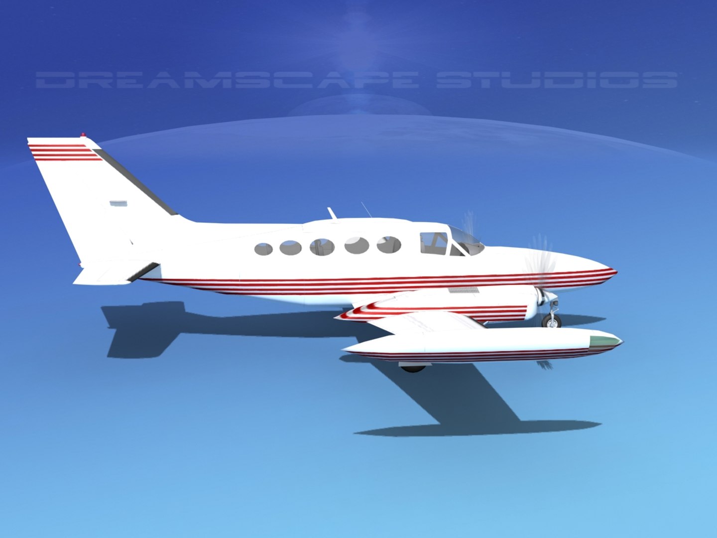 3d Dxf Cockpit Cessna 414 Chancellor