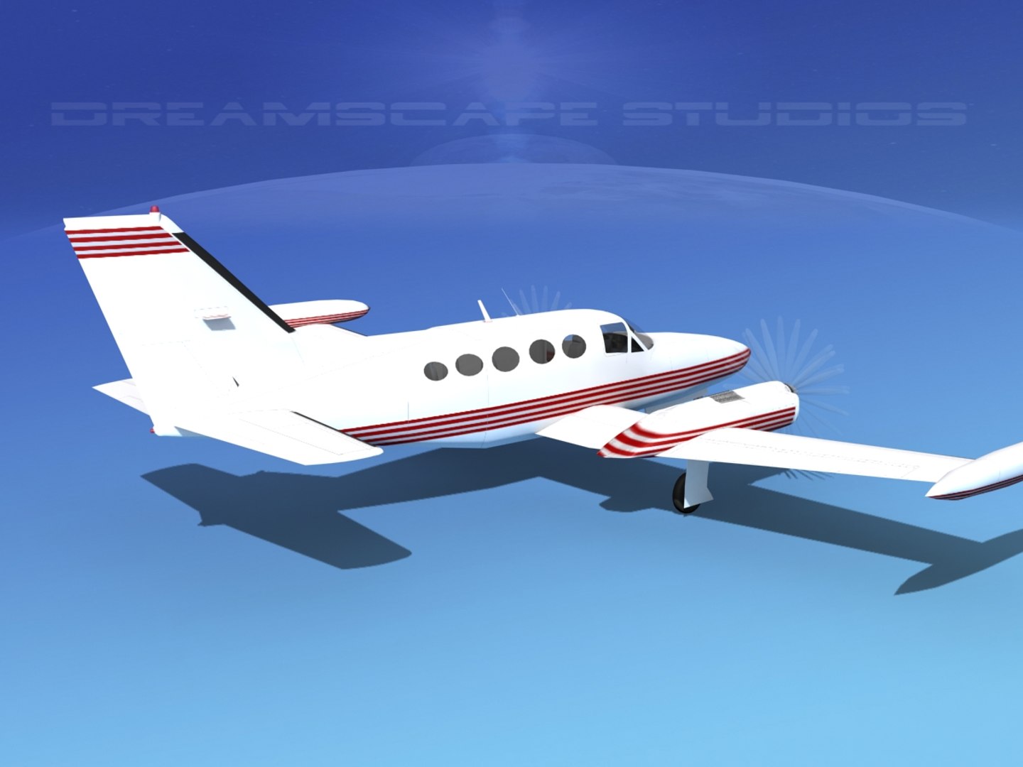 3d Dxf Cockpit Cessna 414 Chancellor