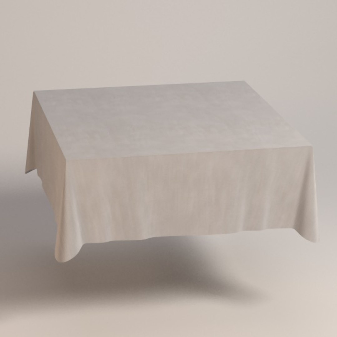 3dsmax Square Tablecloth