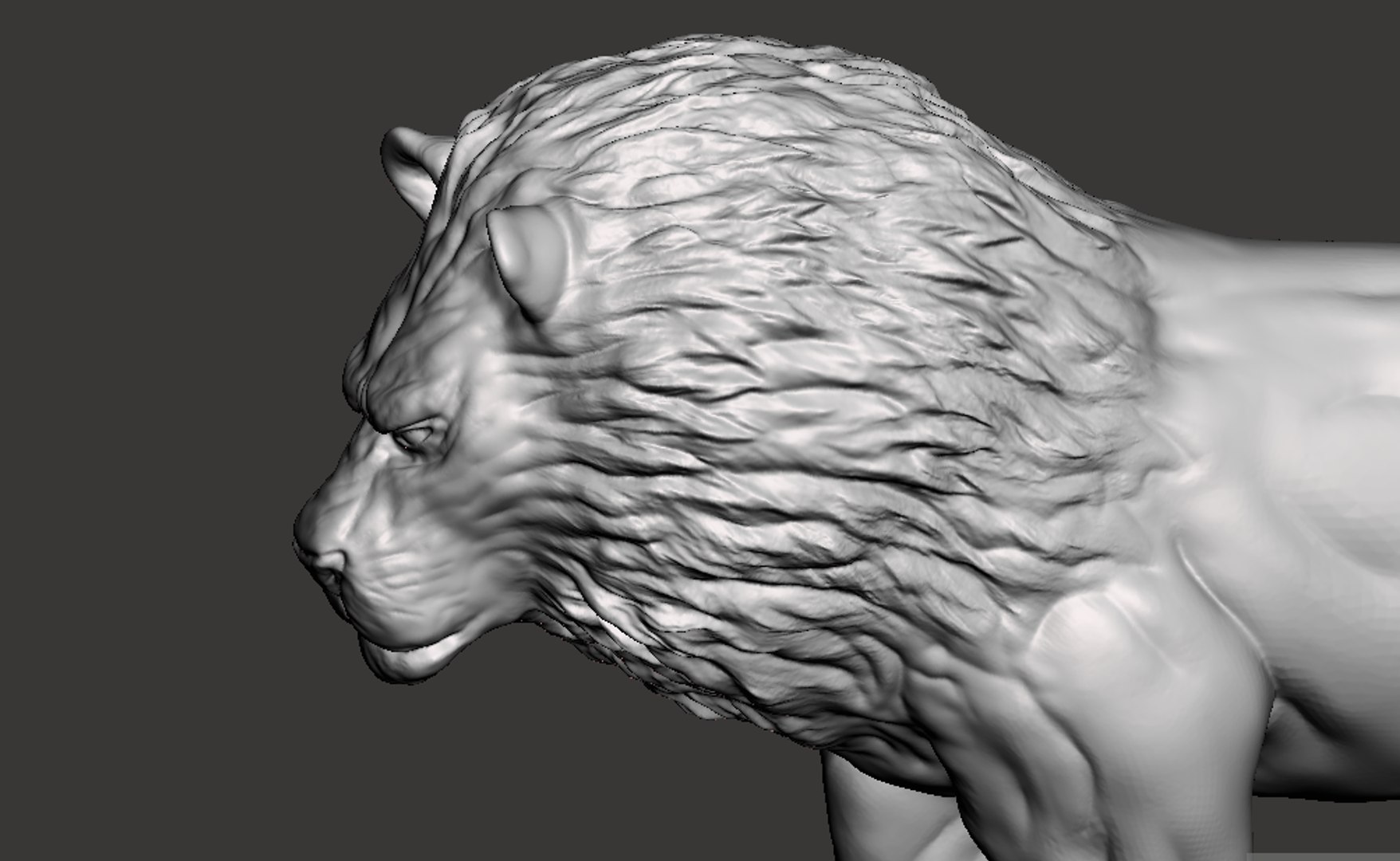 3D Lion Sculpture Modelled Print Model - TurboSquid 1388203