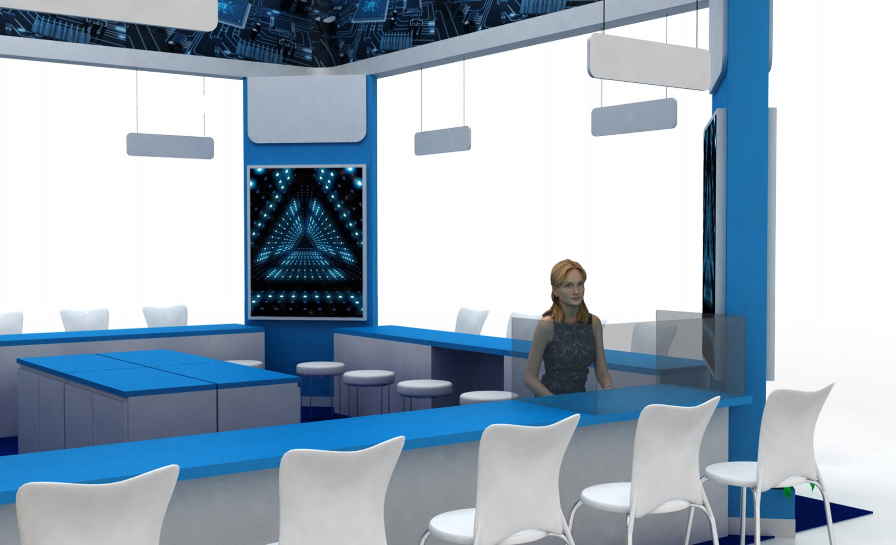 EXHIBITION BOOTH 6x6m 3D Model - TurboSquid 1991042