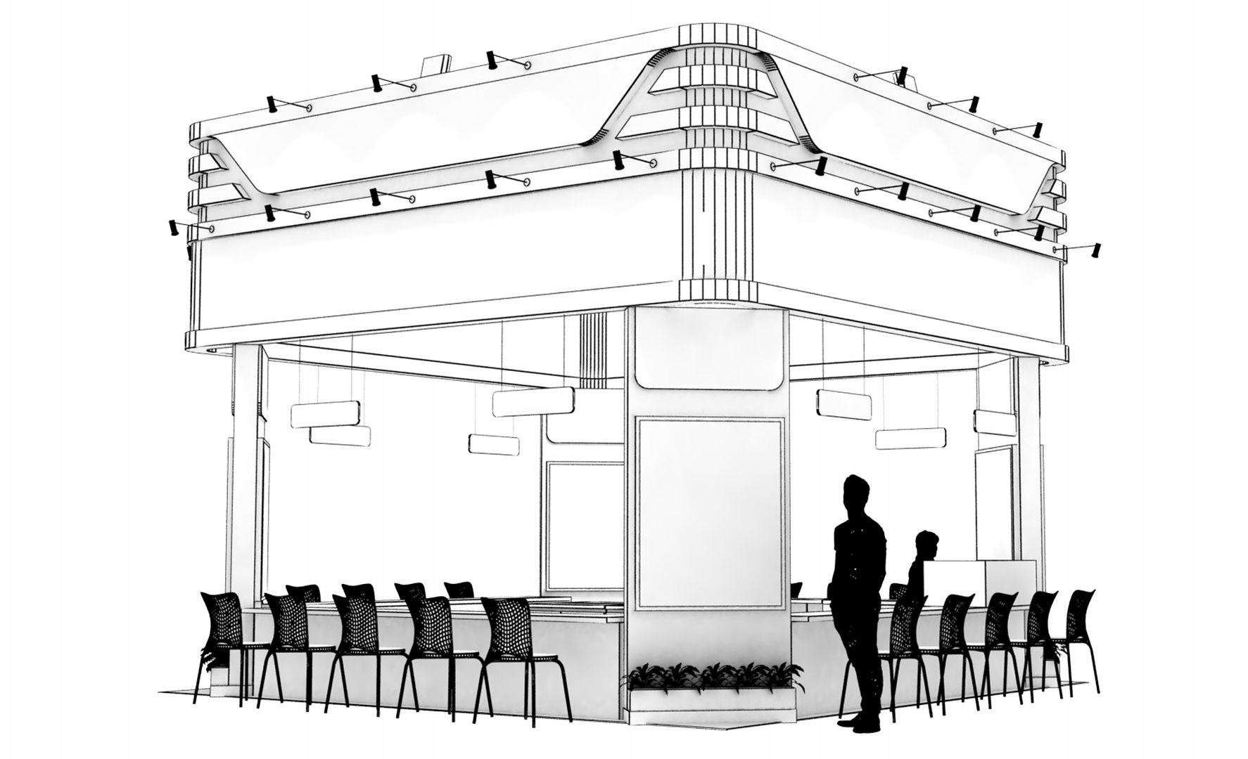 EXHIBITION BOOTH 6x6m 3D Model - TurboSquid 1991042