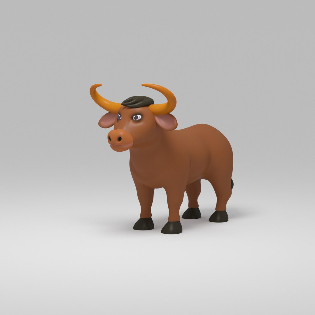 3D Cow Cartoon - TurboSquid 2370681