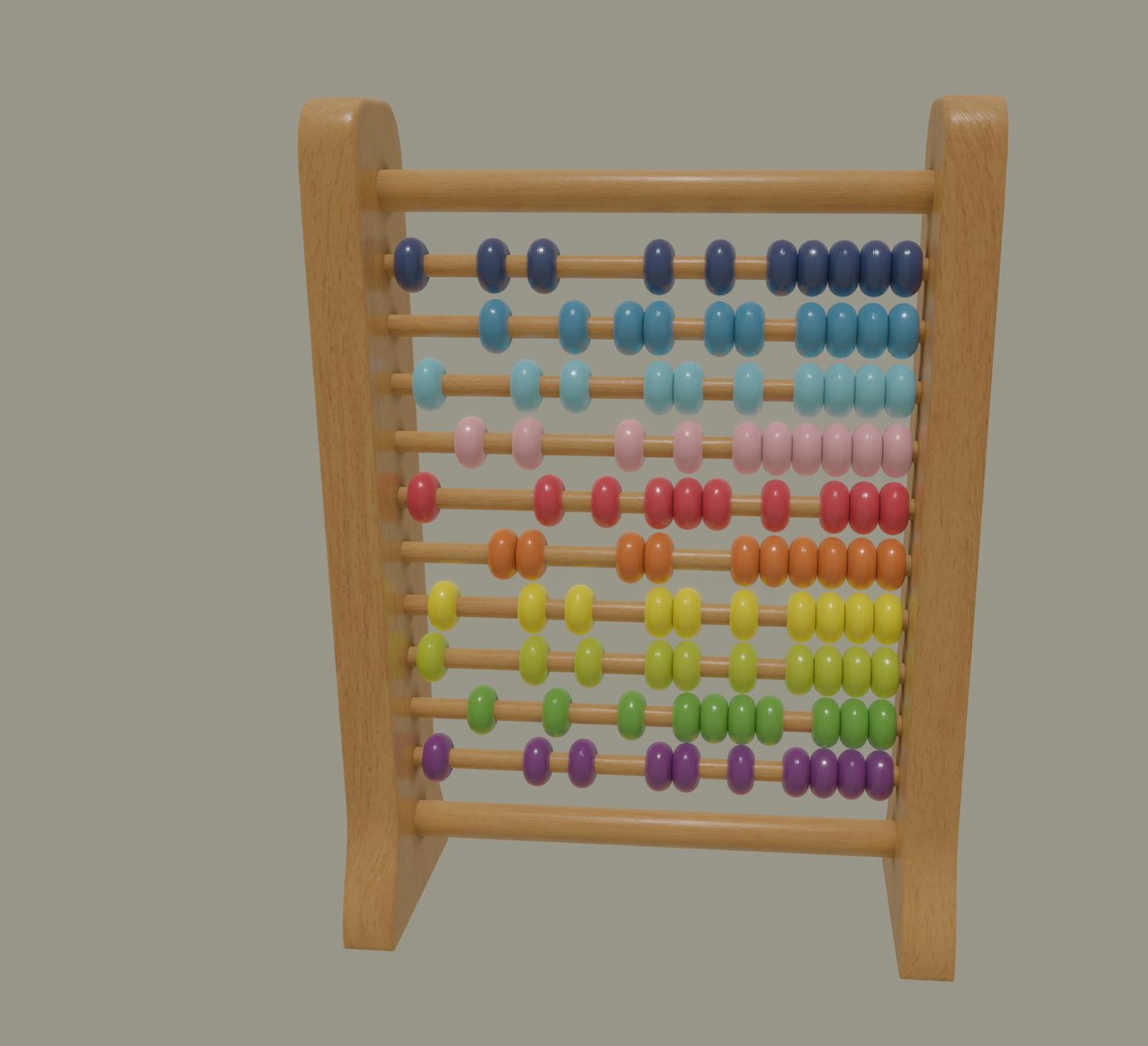 3D rainbow abacus - TurboSquid 1609418
