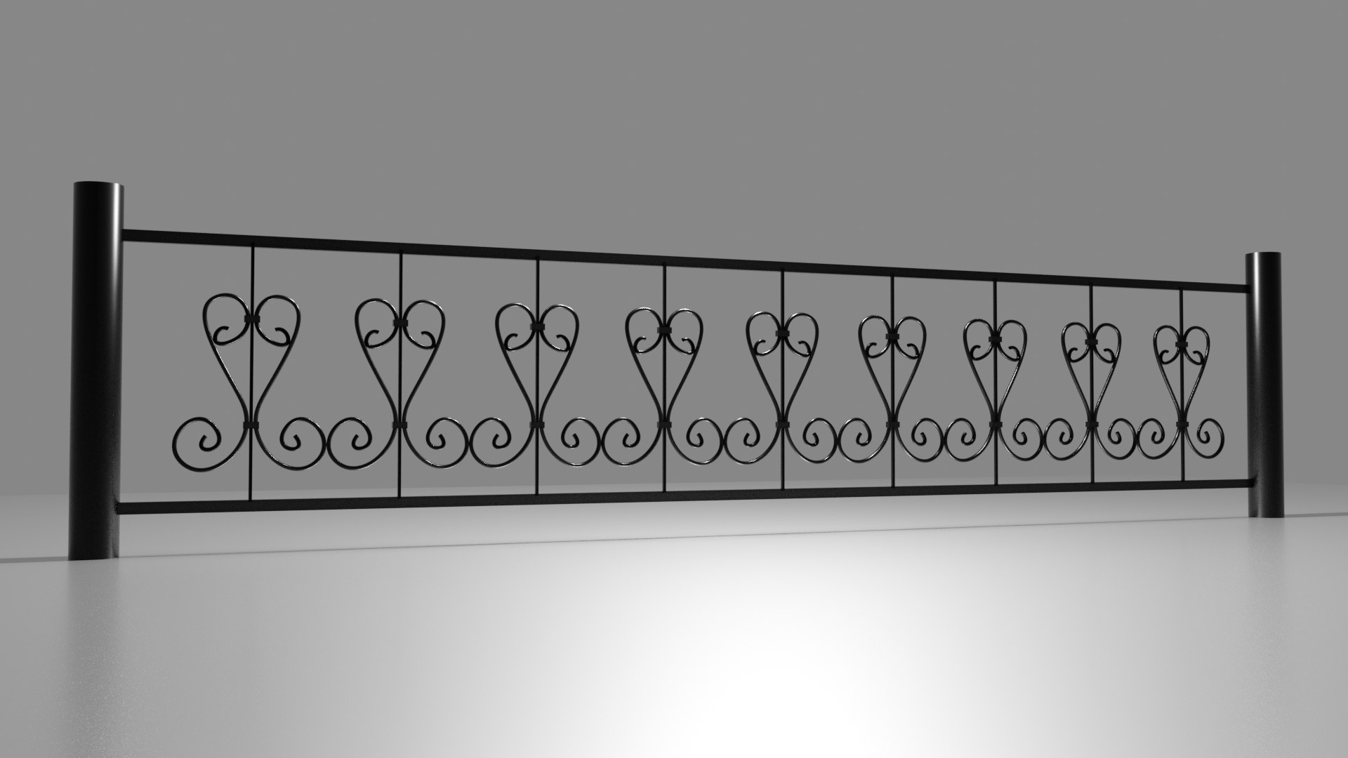 3D grid balcony terrace - TurboSquid 1701808