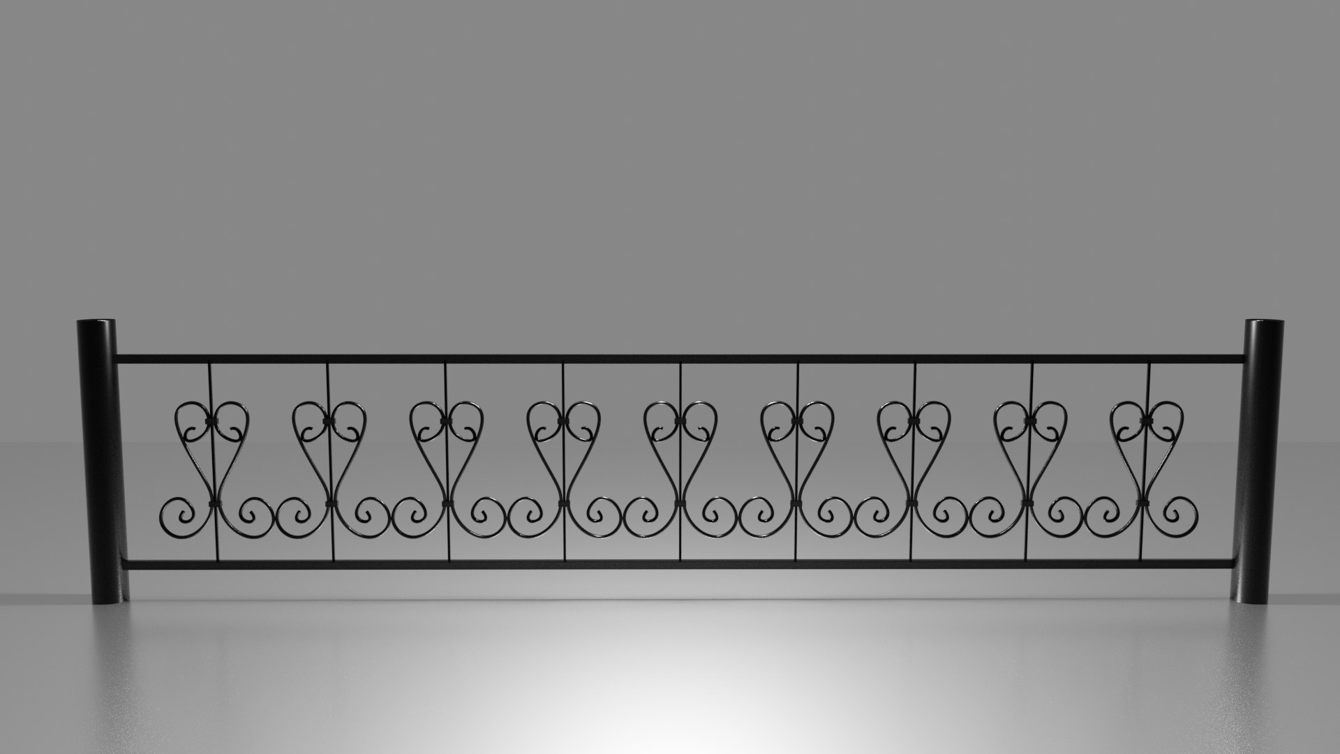 3D grid balcony terrace - TurboSquid 1701808