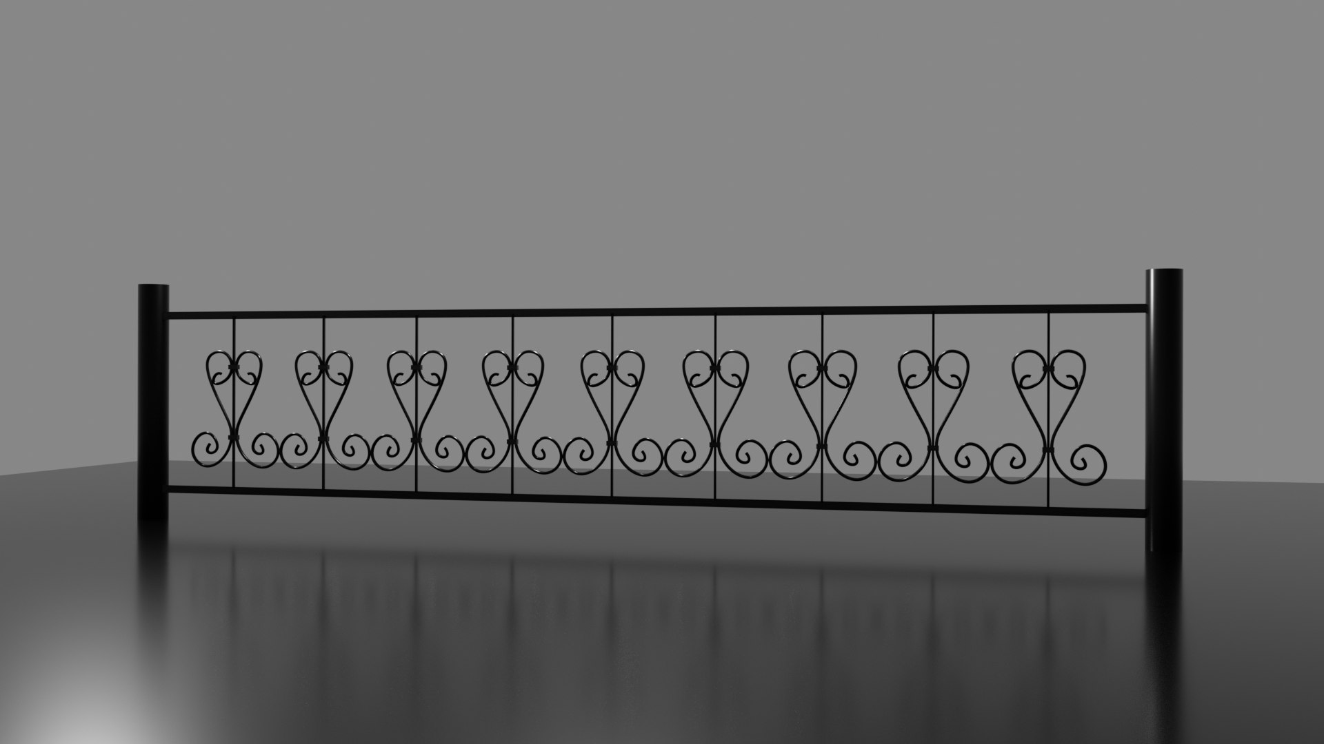 3D grid balcony terrace - TurboSquid 1701808