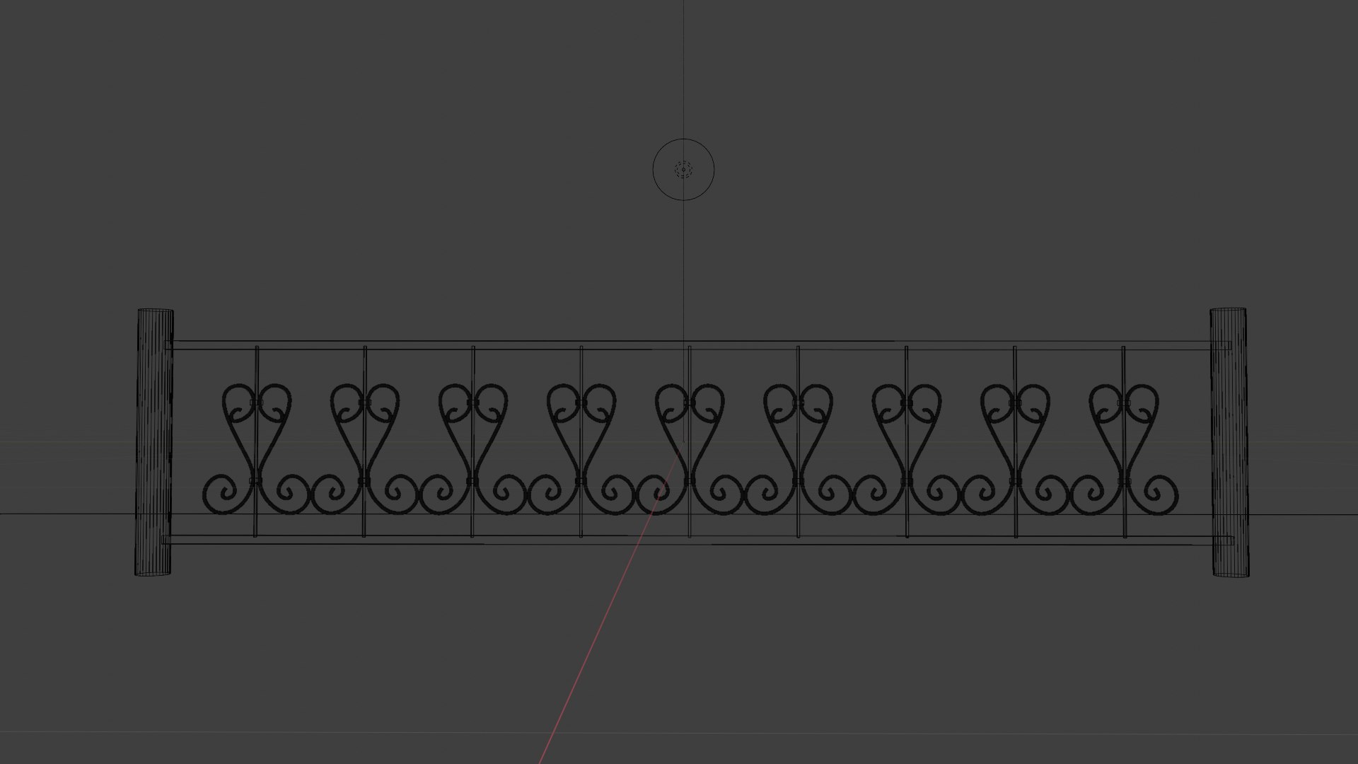 3D grid balcony terrace - TurboSquid 1701808