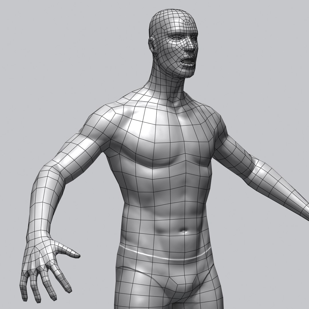 athletic swimmer 3d model