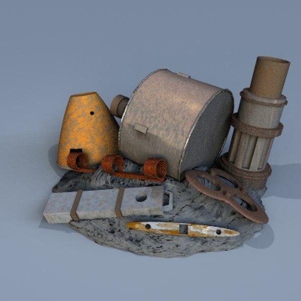 pile metalic scrap 3d model