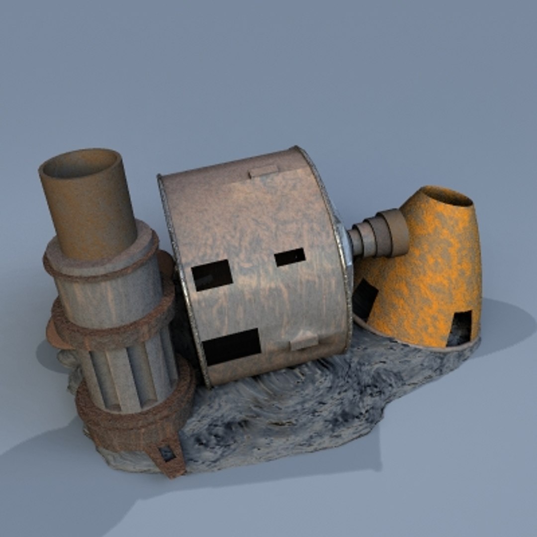 3d Industrial Scrap Model