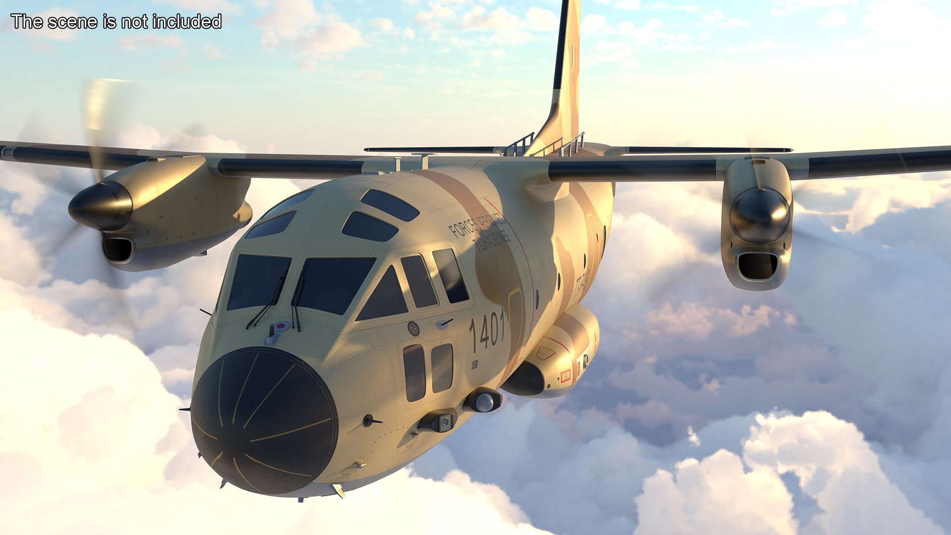 3D Model Aircraft C-27J Spartan Morocco - TurboSquid 2290805