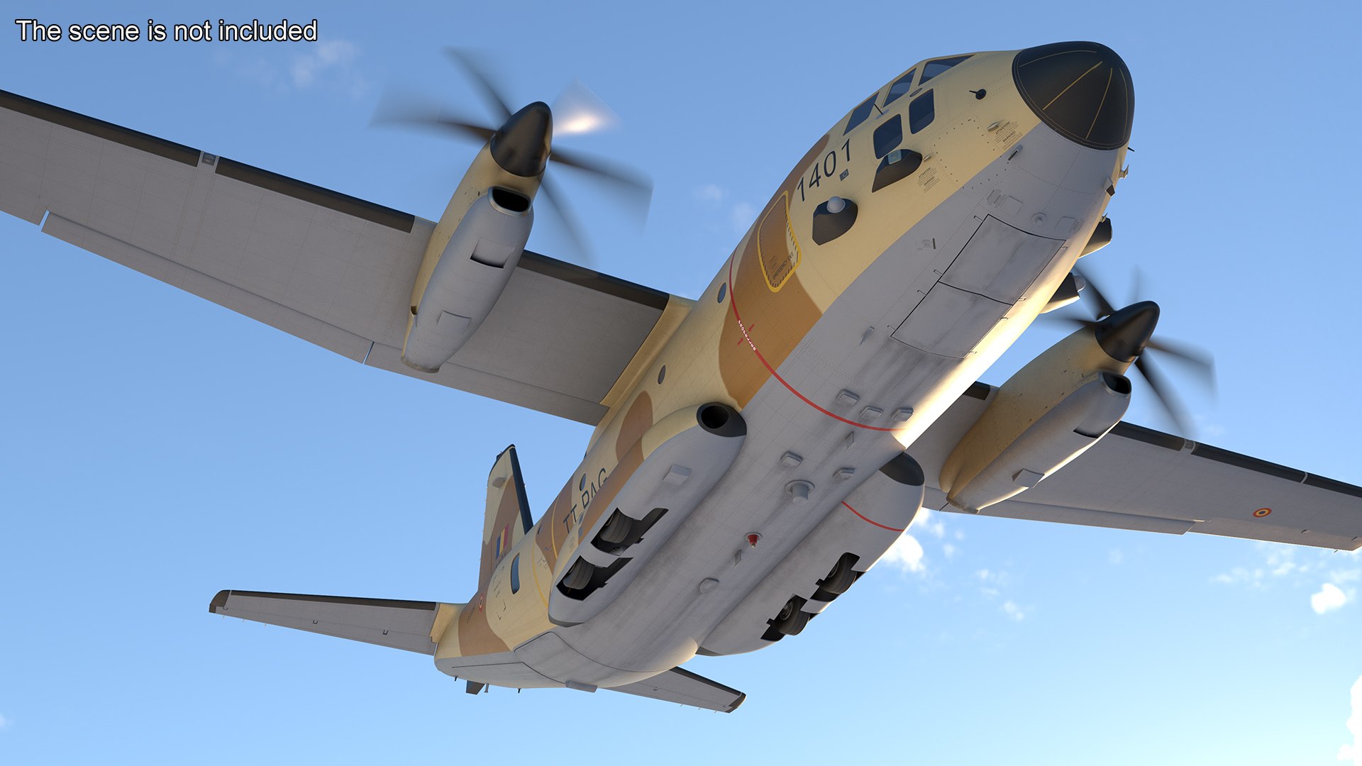 3D Model Aircraft C-27J Spartan Morocco - TurboSquid 2290805