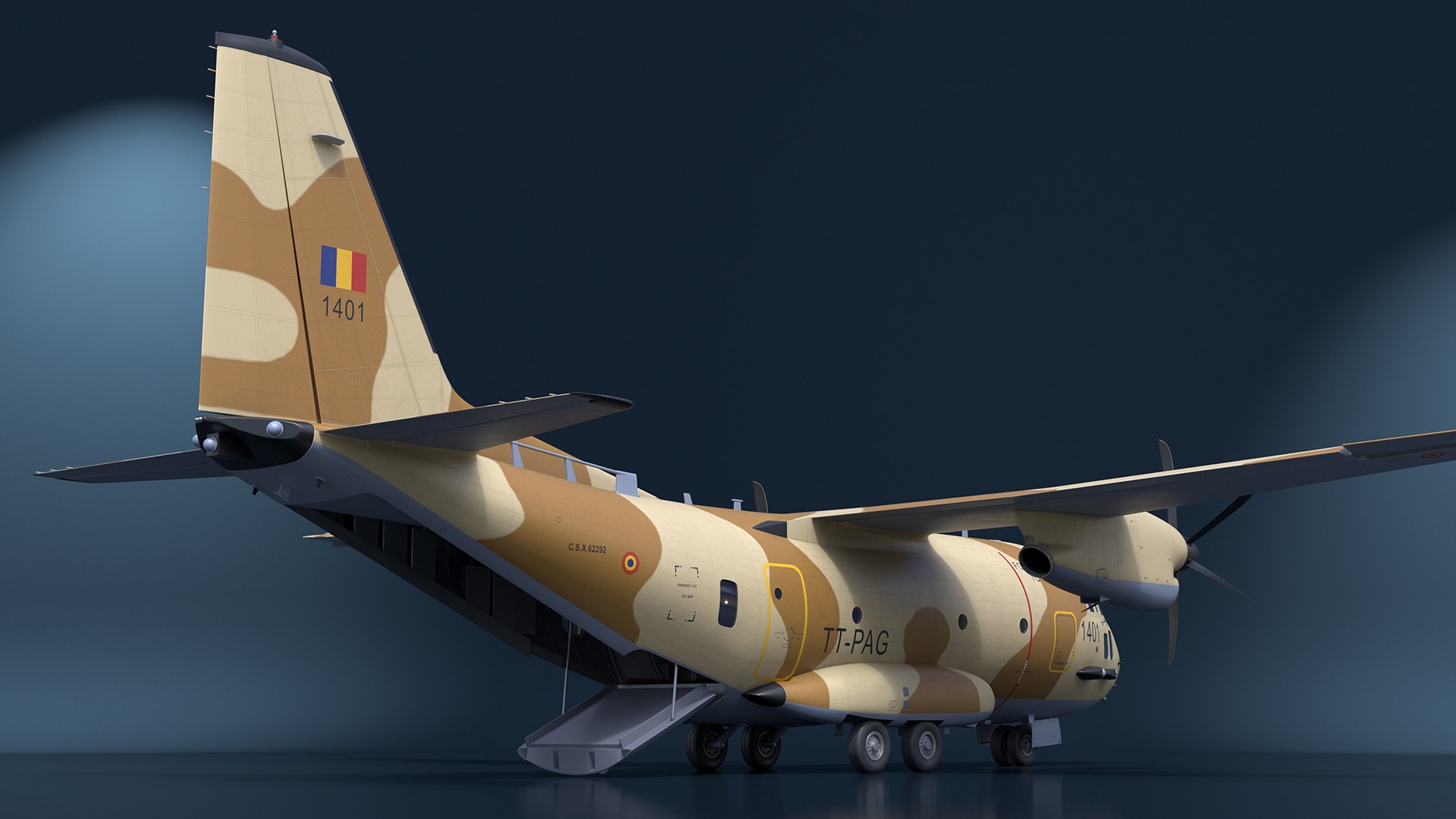 3D Model Aircraft C-27J Spartan Morocco - TurboSquid 2290805