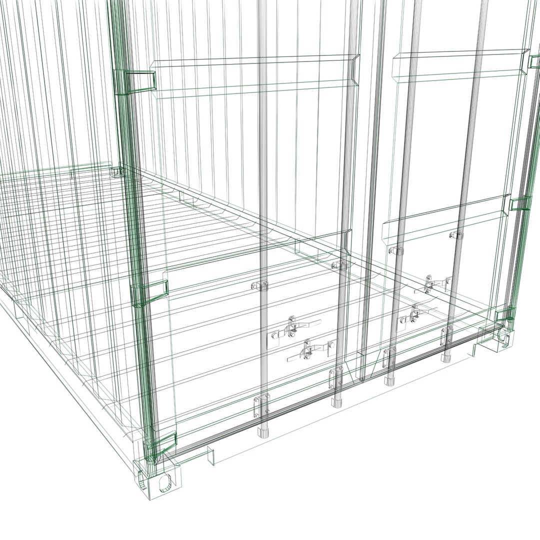20 Feet Container Ships 3d Model