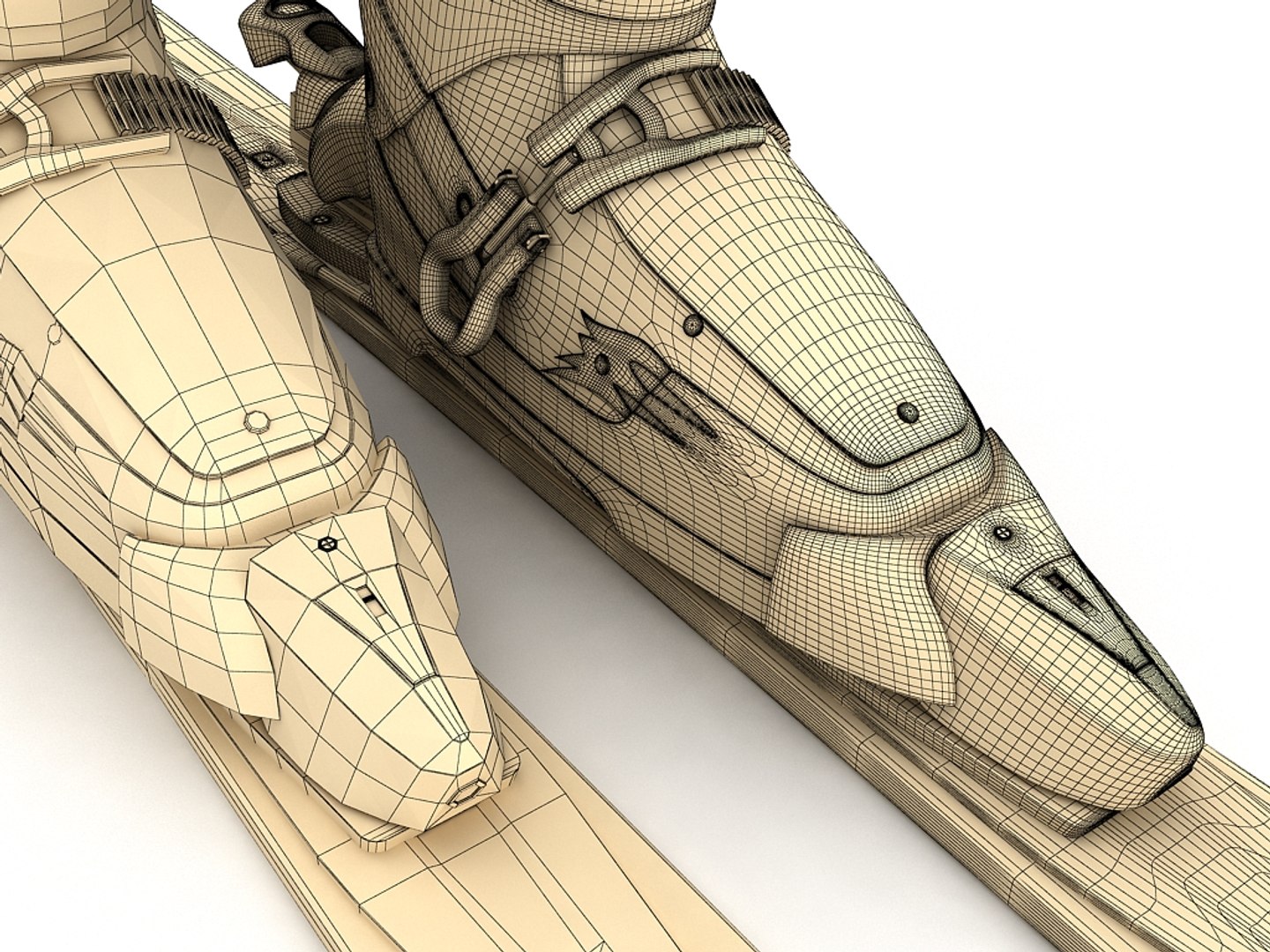 Alpine Solomon Skis Boots 3d Model