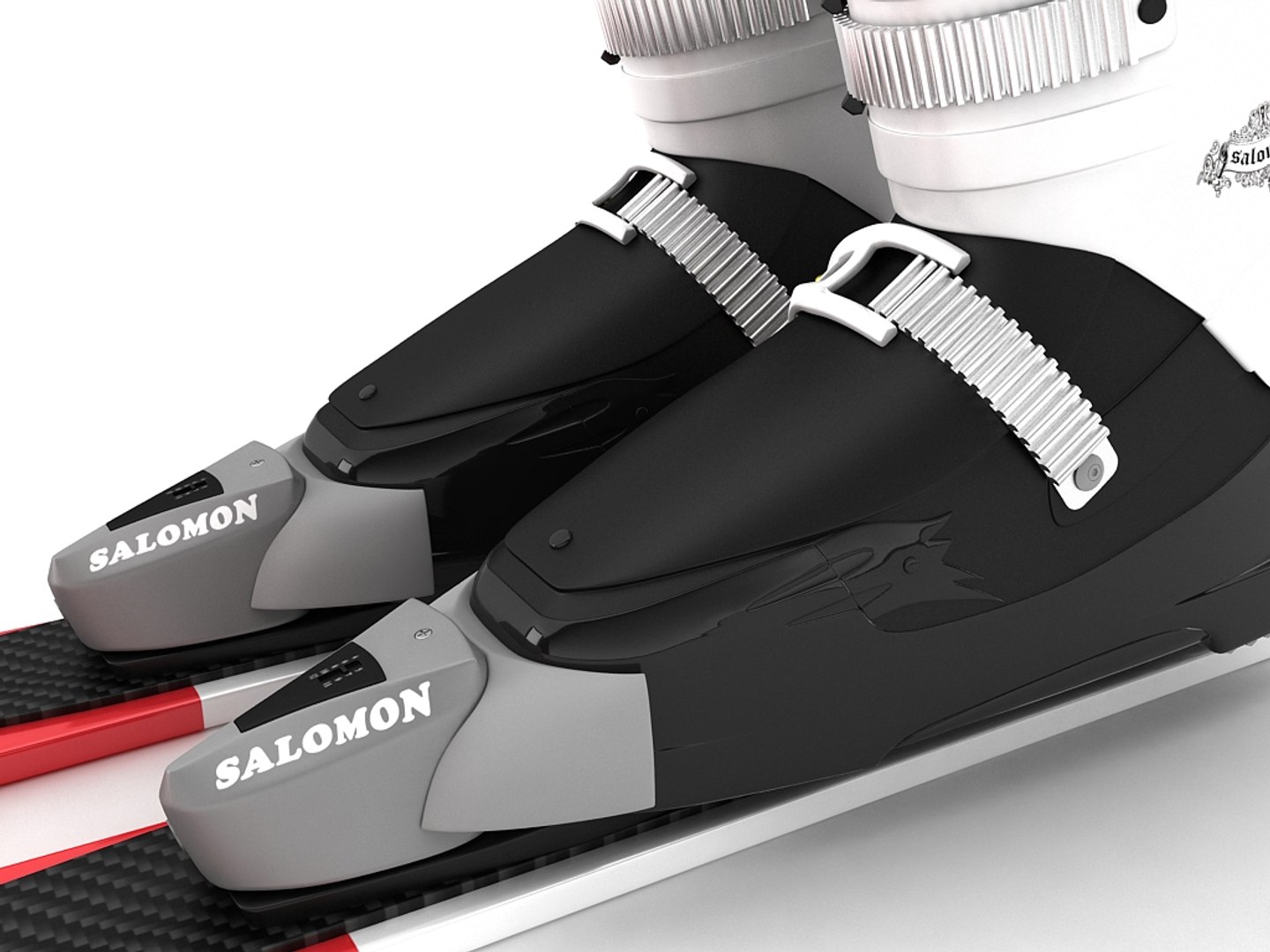 Alpine Solomon Skis Boots 3d Model