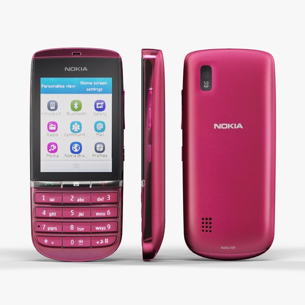 3d low-poly nokia asha 300