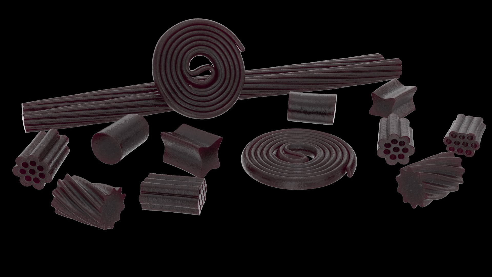 Assorted Licorice 3D Model - TurboSquid 1691196