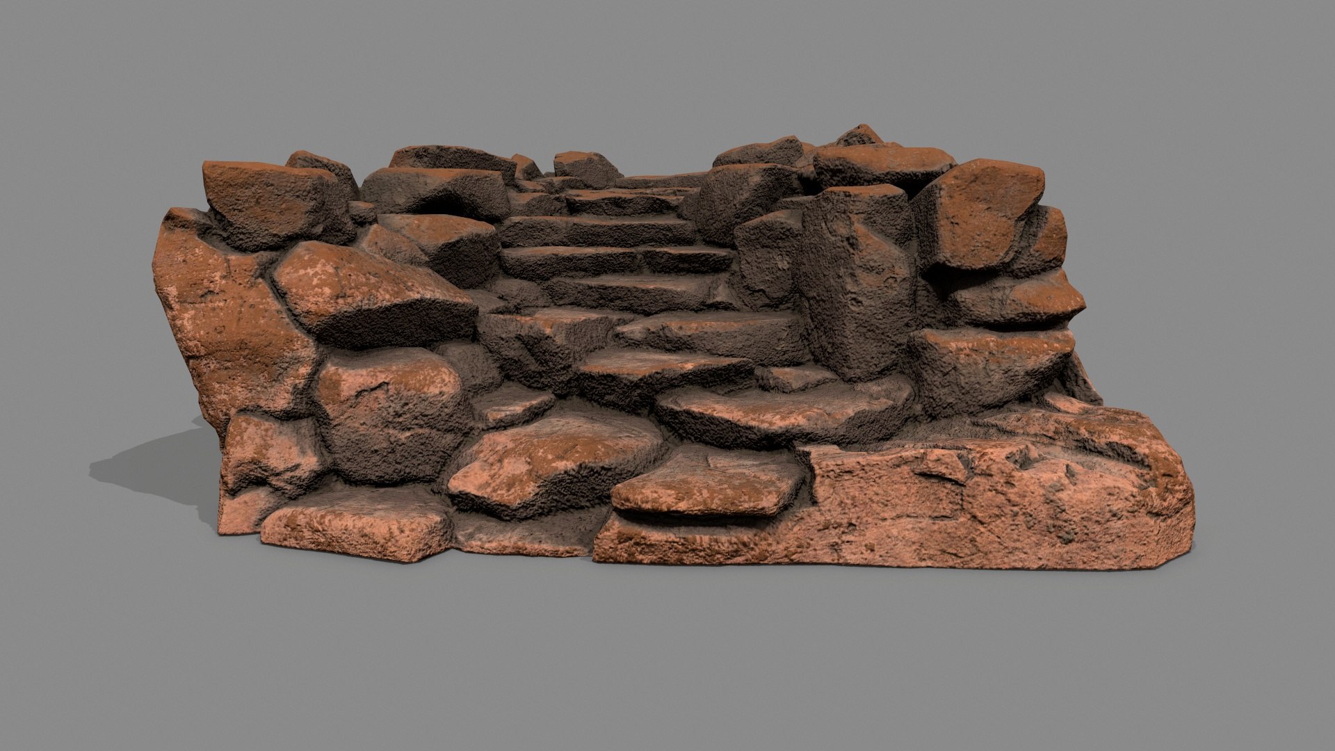 Old Rock Stairs 3D Model - TurboSquid 2284326