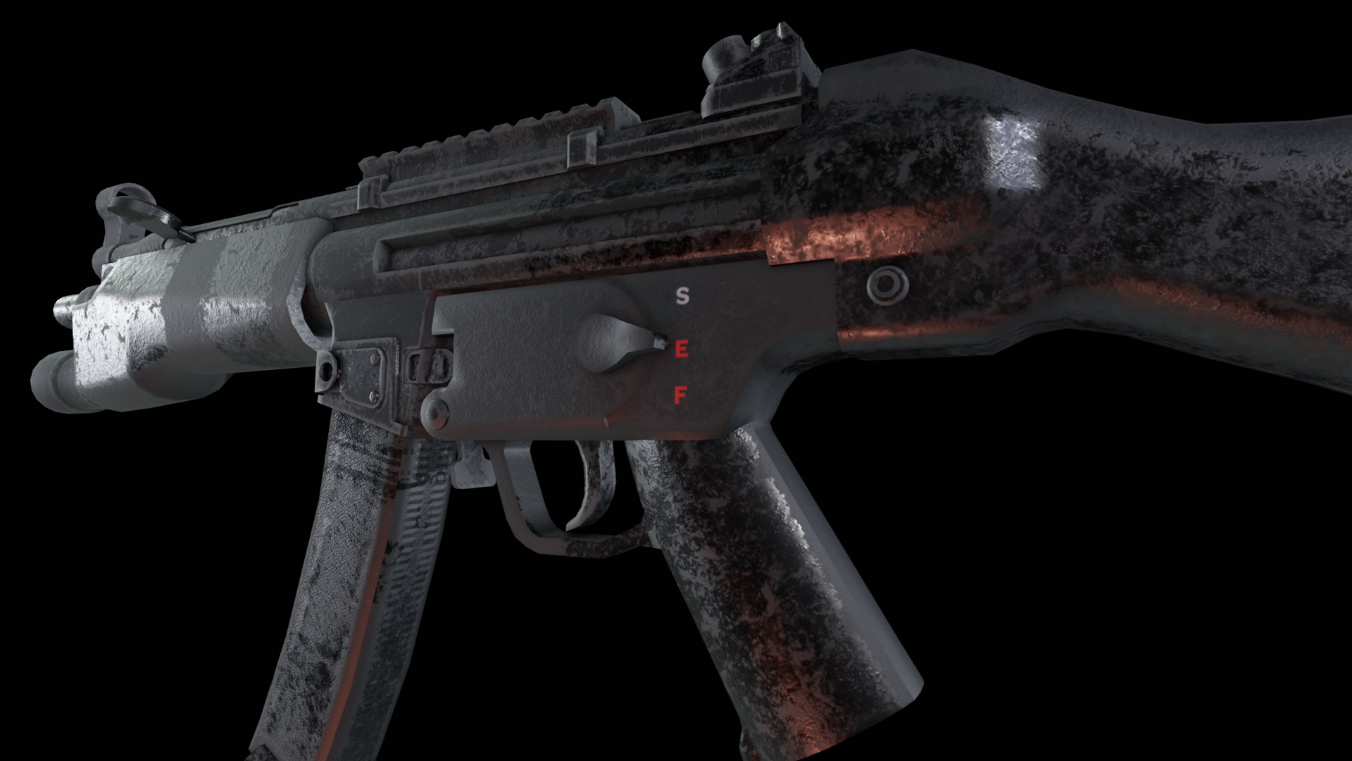 Realistic Mp5 Gun 3D Model - TurboSquid 2338746