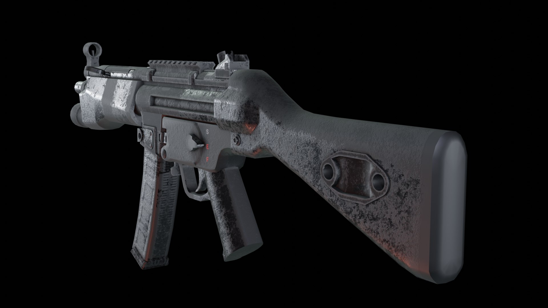 Realistic Mp5 Gun 3D Model - TurboSquid 2338746