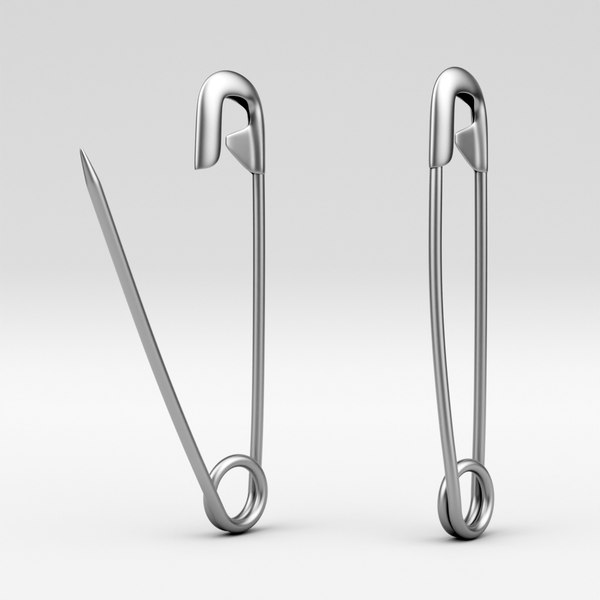 3D safety pin model - TurboSquid 1643325