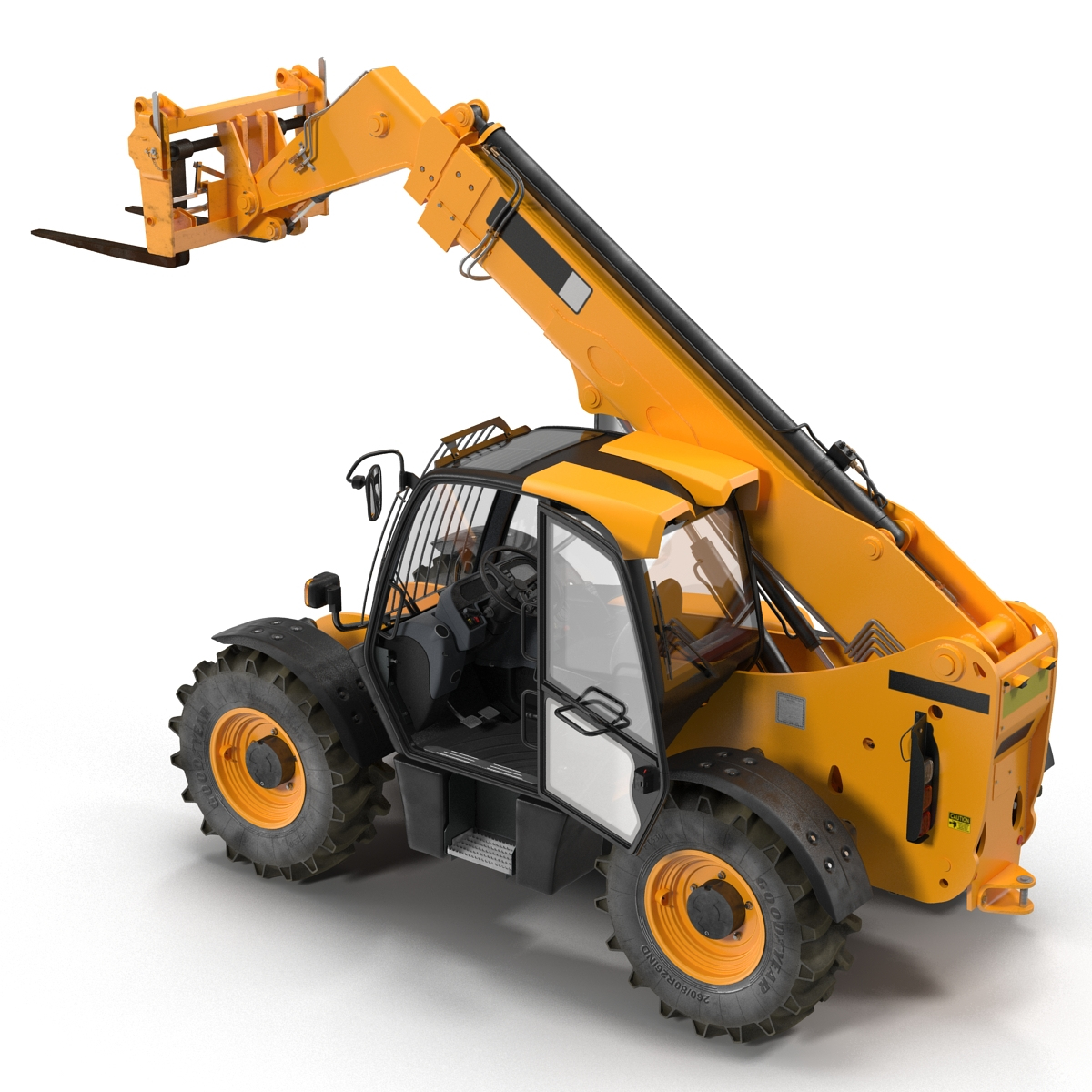 3d model telescopic handler forklift generic