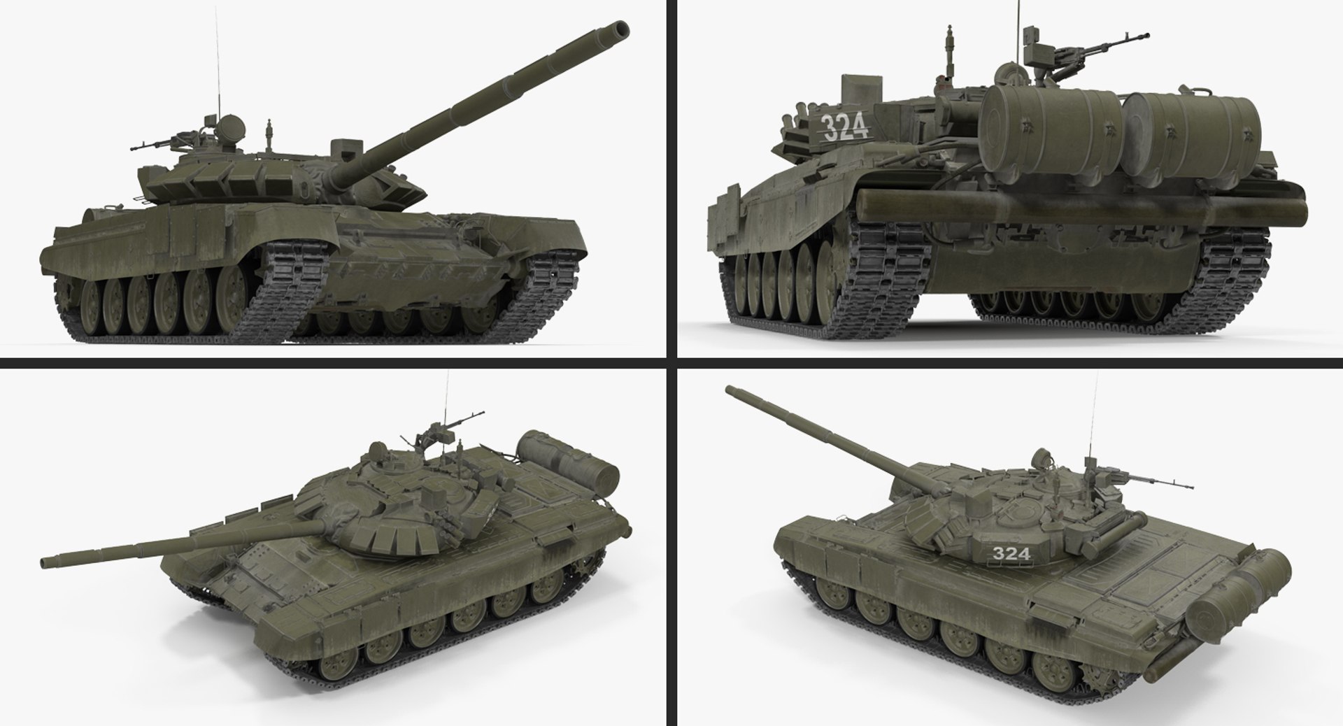 T-72b3 Soviet Main Battle Tank 3d Max