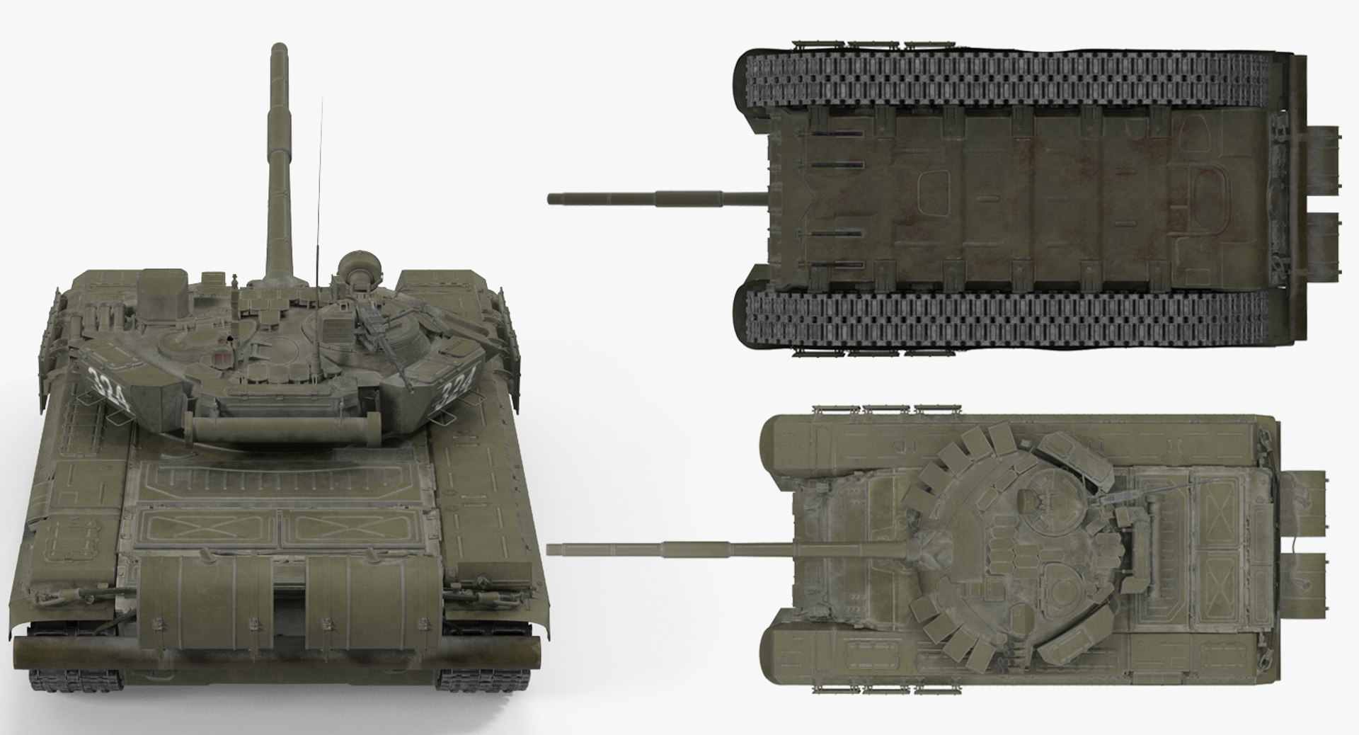 T-72b3 Soviet Main Battle Tank 3d Max