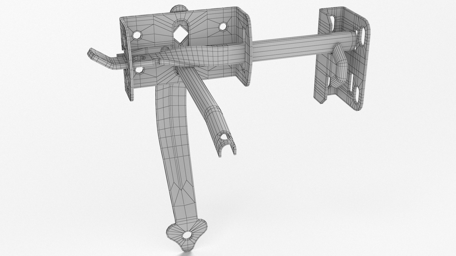 Thumb Gate Latch 3D Model - TurboSquid 1964977