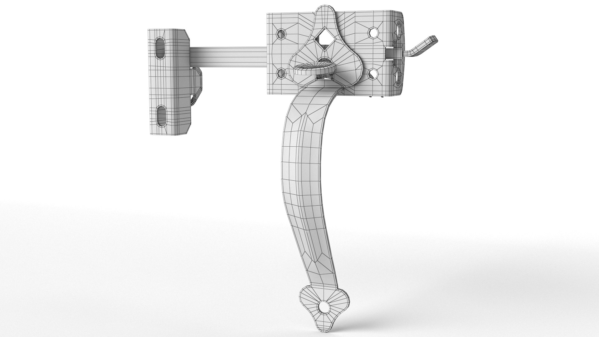 Thumb Gate Latch 3D Model - TurboSquid 1964977
