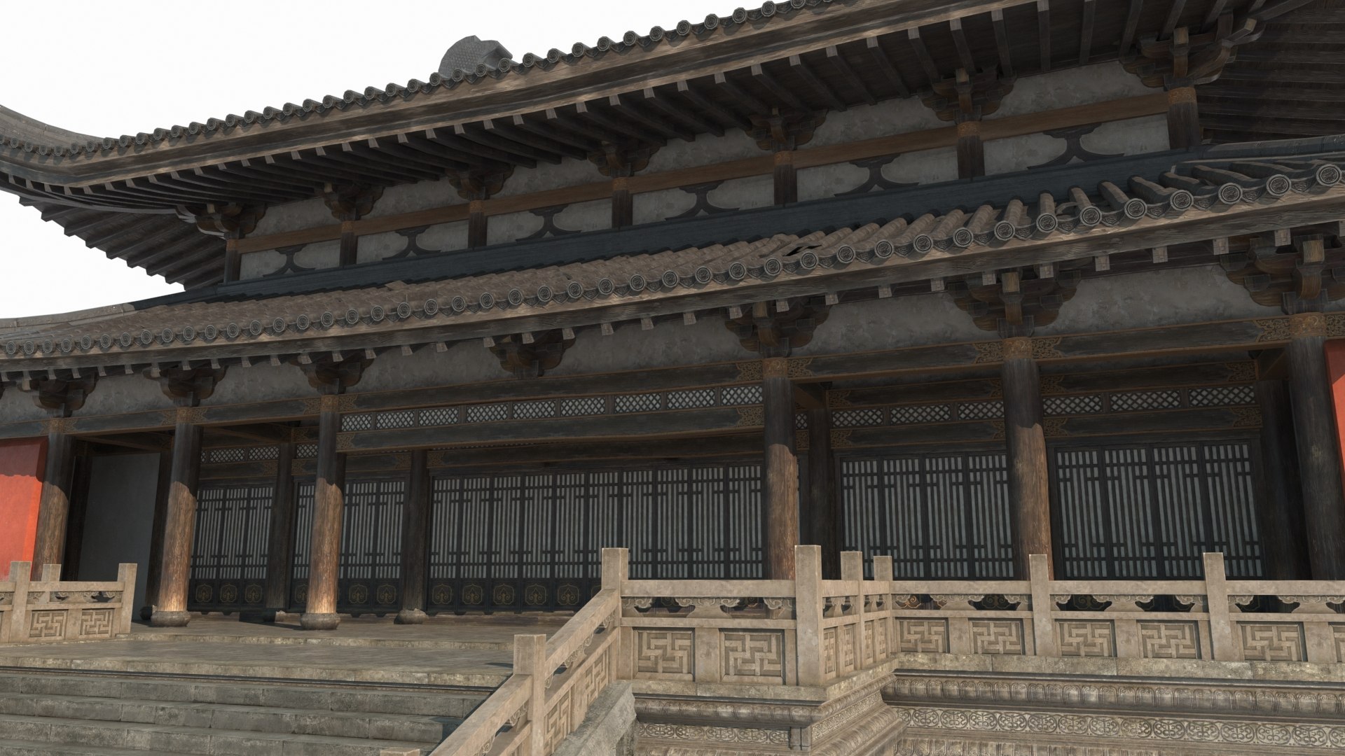 3D Asian Ancient Architecture Court - TurboSquid 2500390