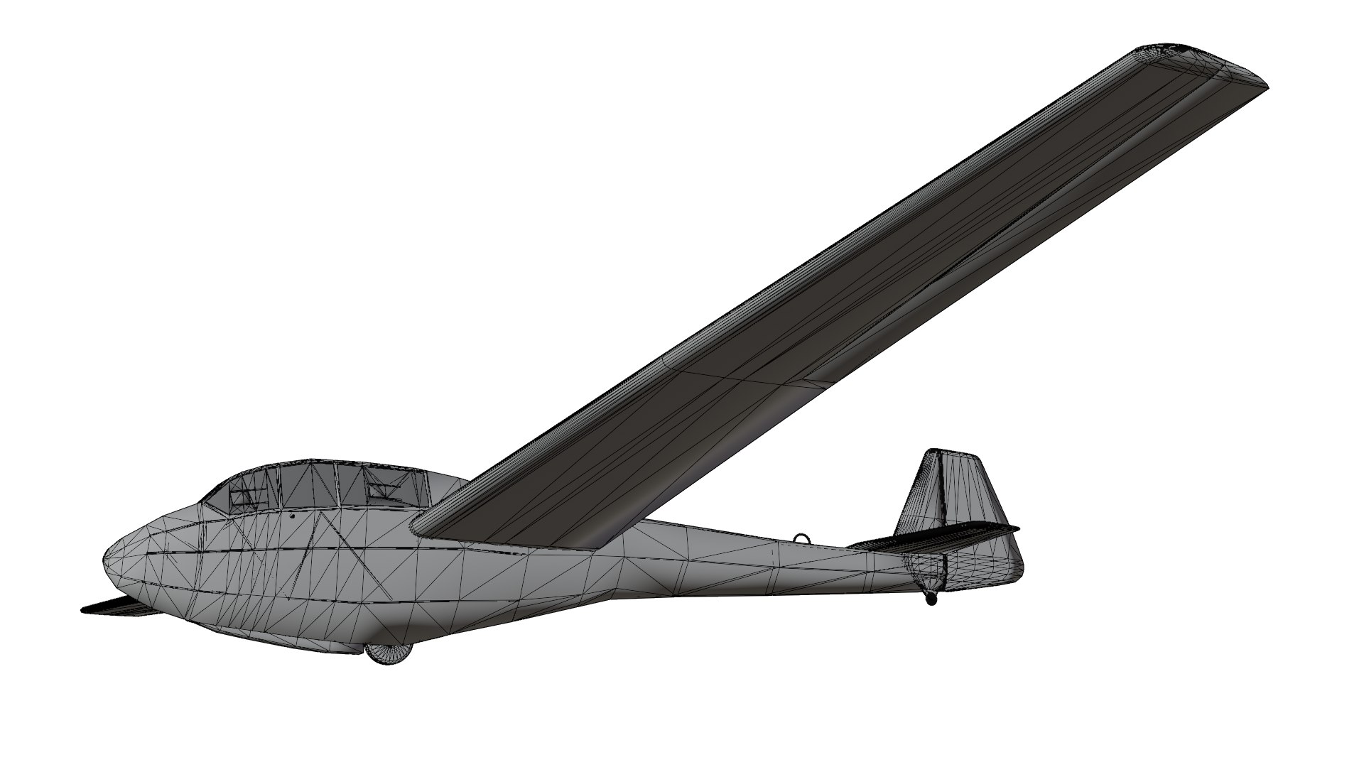 3D Bergfalke Glider Model - TurboSquid 2227400