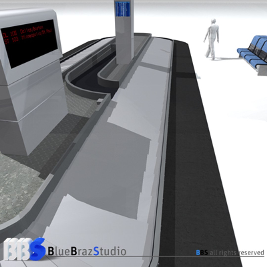 Airport Baggage Carousel 3ds