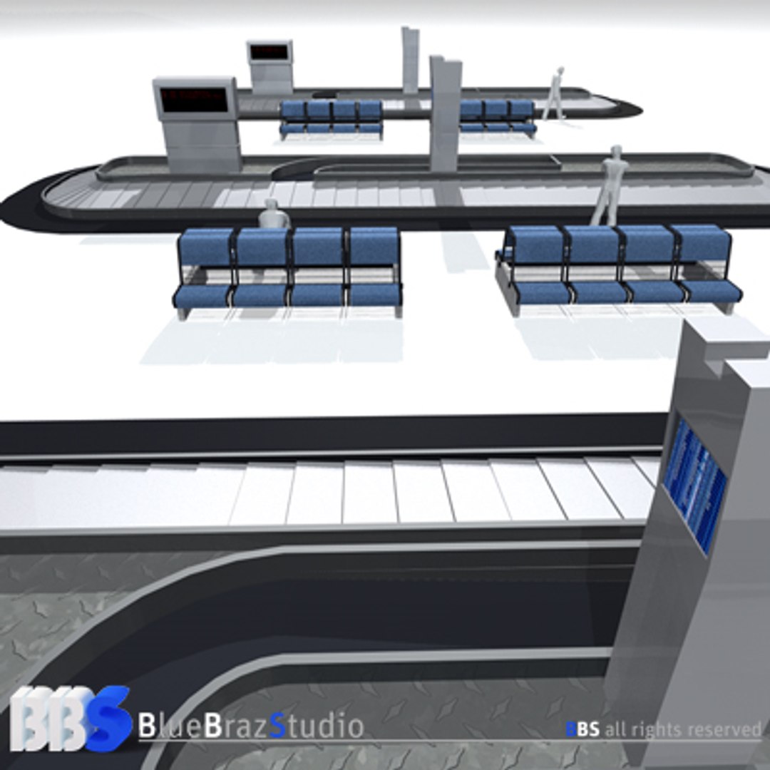 Airport Baggage Carousel 3ds