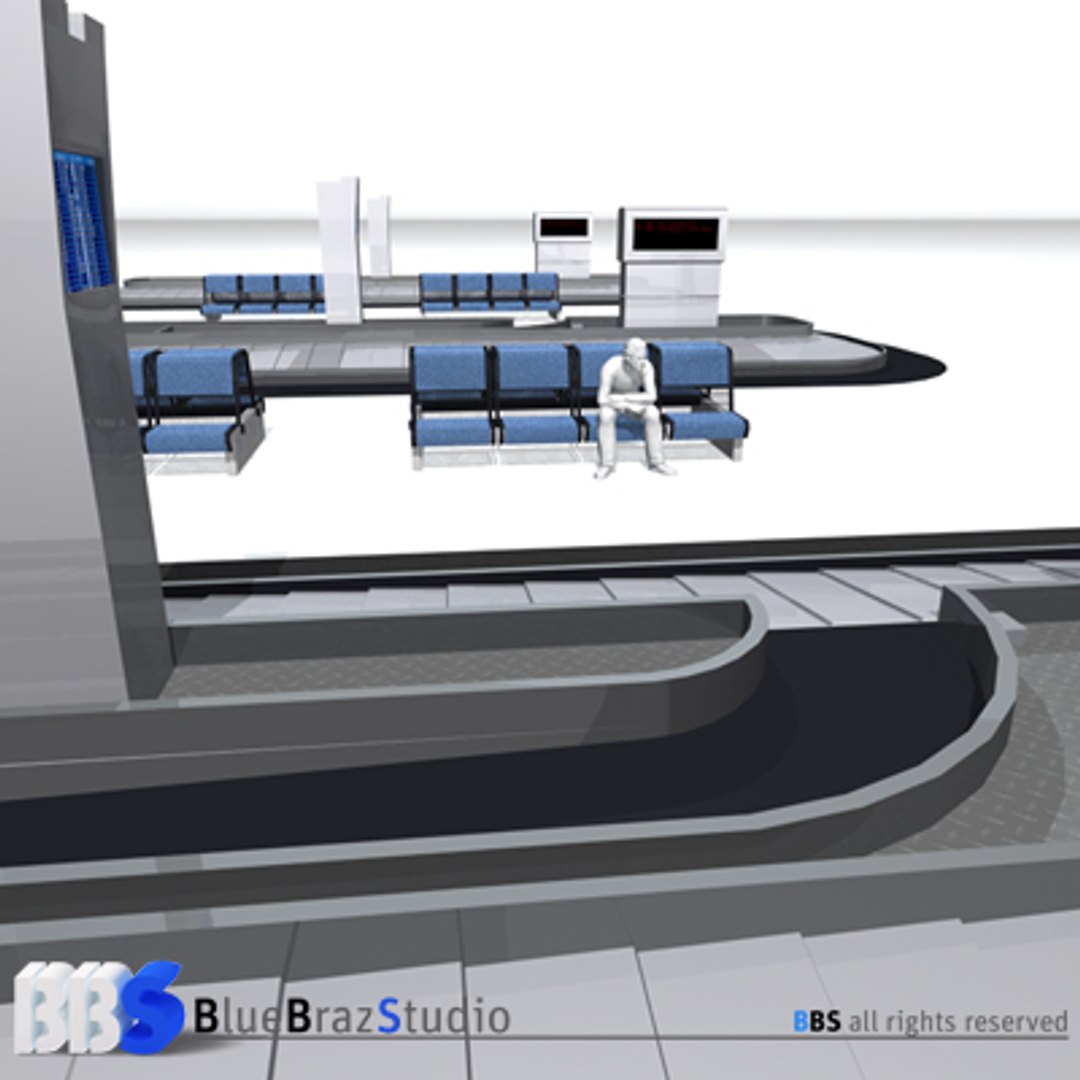 Airport Baggage Carousel 3ds