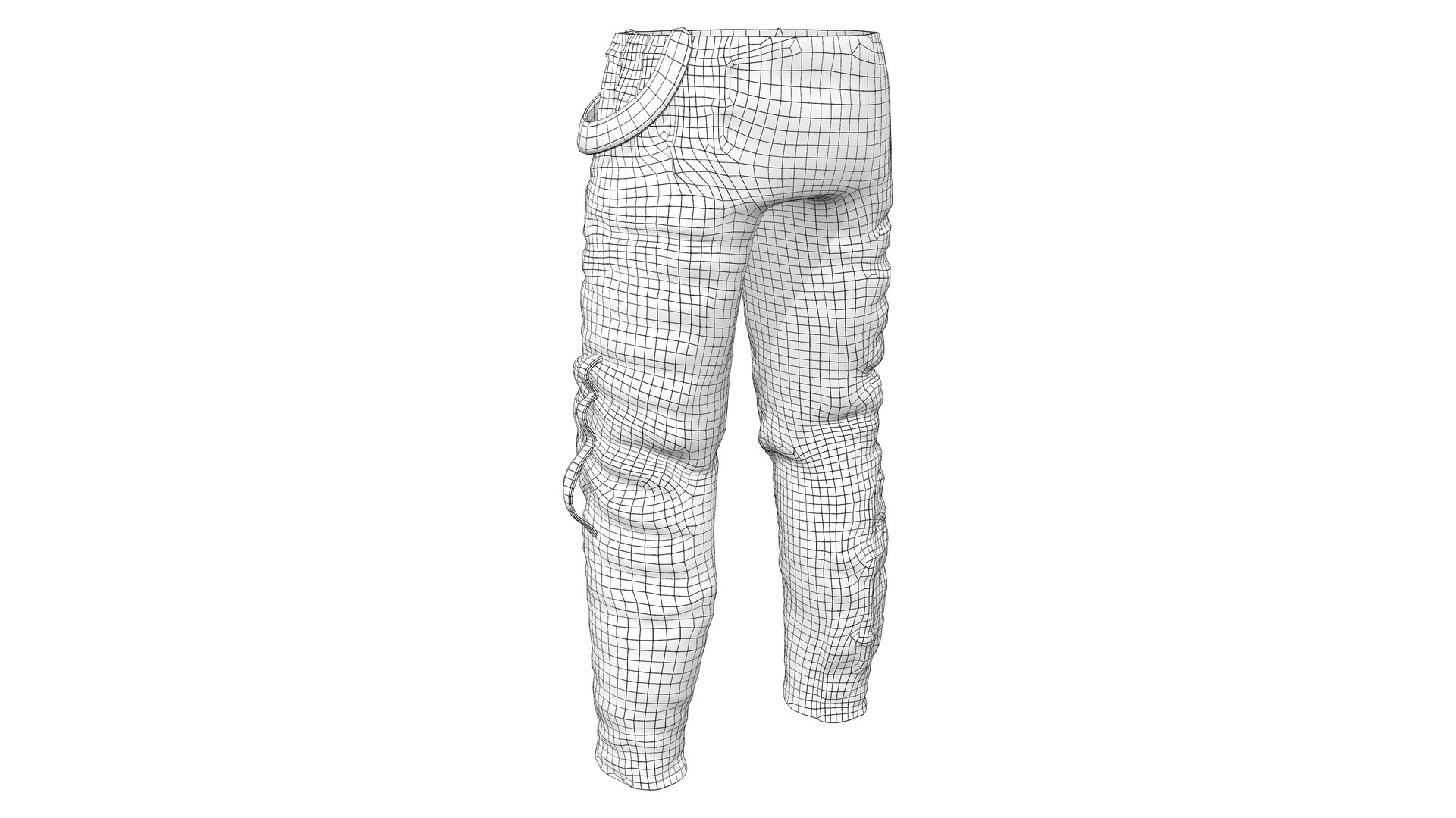 Men Padded Rebel Dystopian Pants Model - TurboSquid 2007467