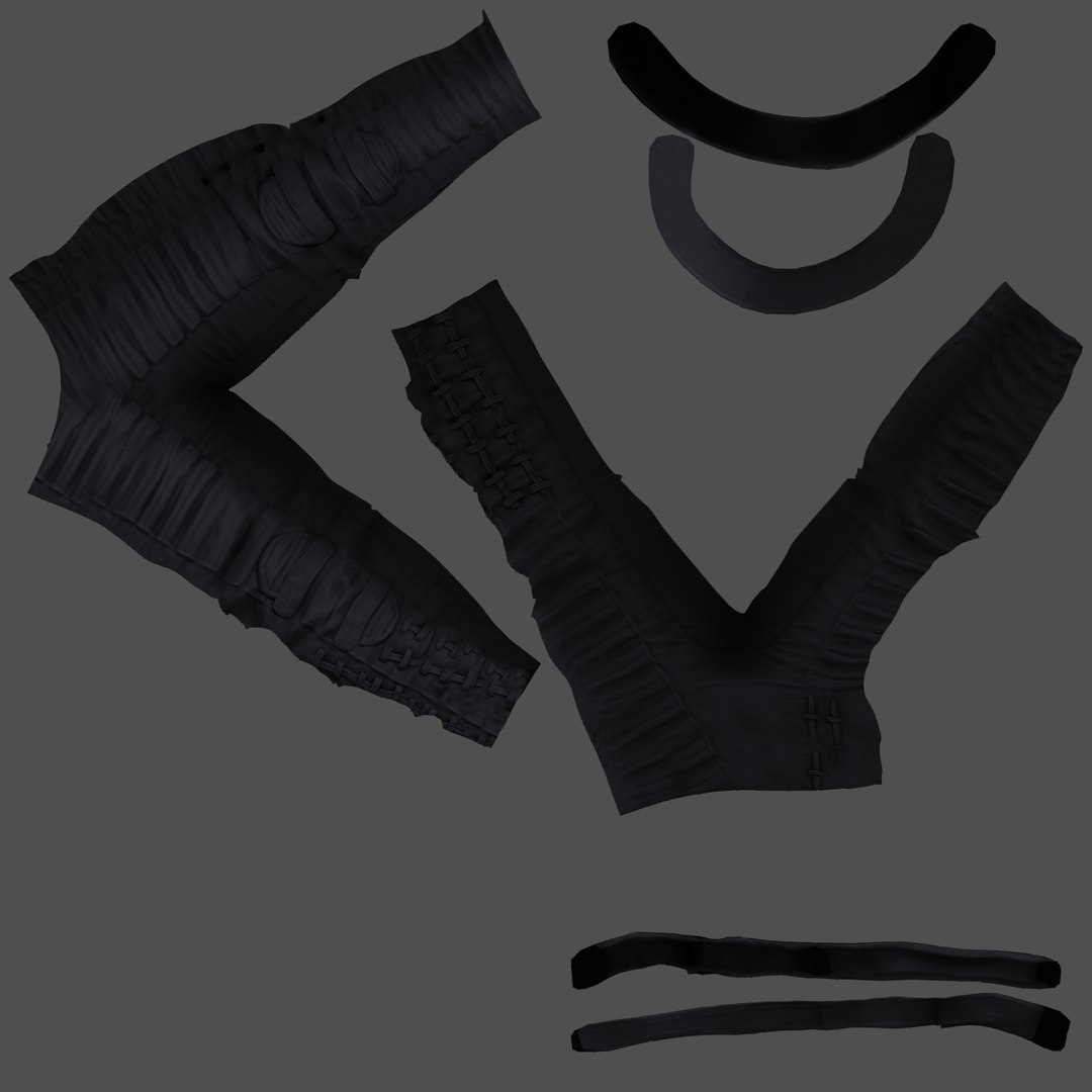 Men Padded Rebel Dystopian Pants Model - TurboSquid 2007467