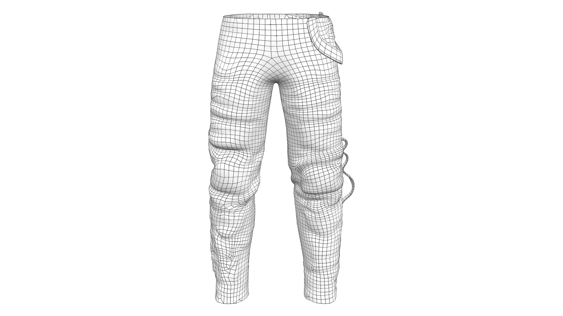 Men Padded Rebel Dystopian Pants Model - TurboSquid 2007467
