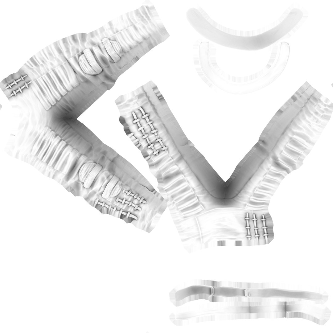 Men Padded Rebel Dystopian Pants Model - TurboSquid 2007467