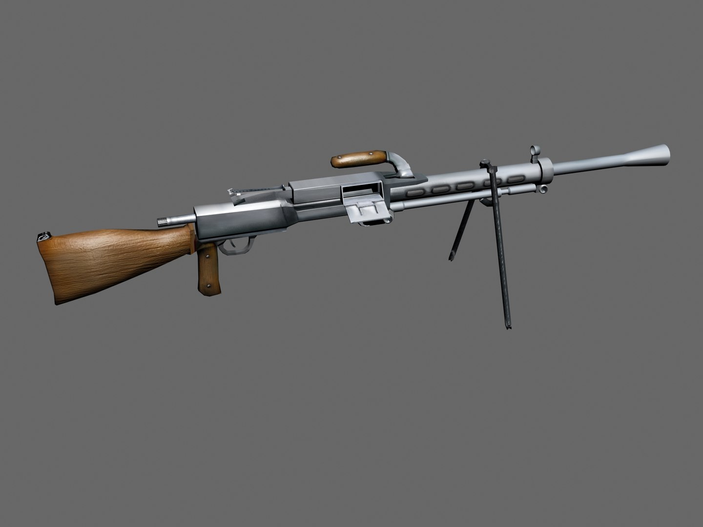 Degtyaryov Machine Gun Rp-46 3d Model
