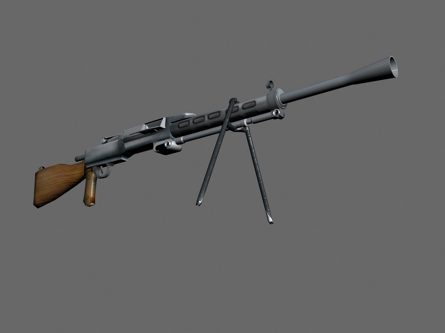 Degtyaryov Machine Gun Rp-46 3d Model