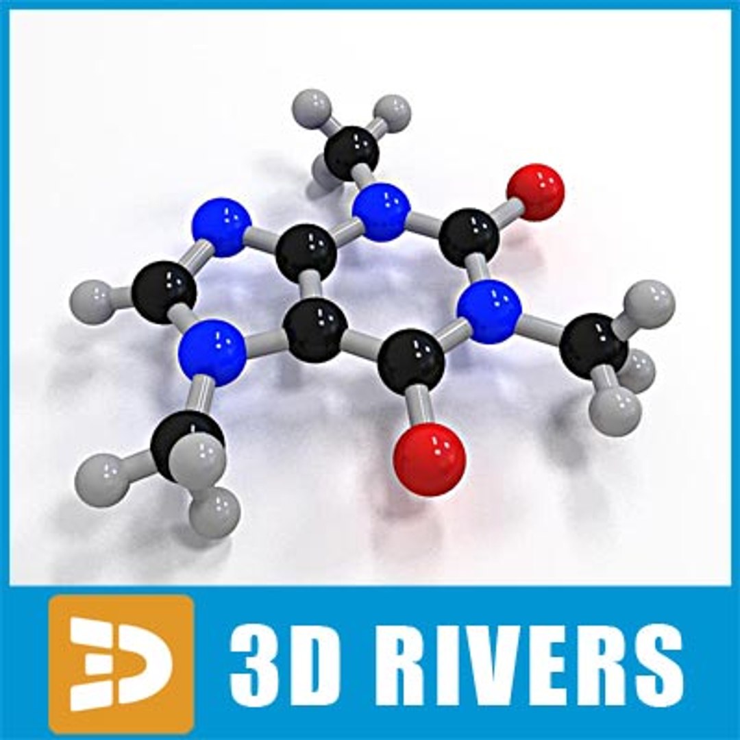 3d Caffeine Molecule Structure