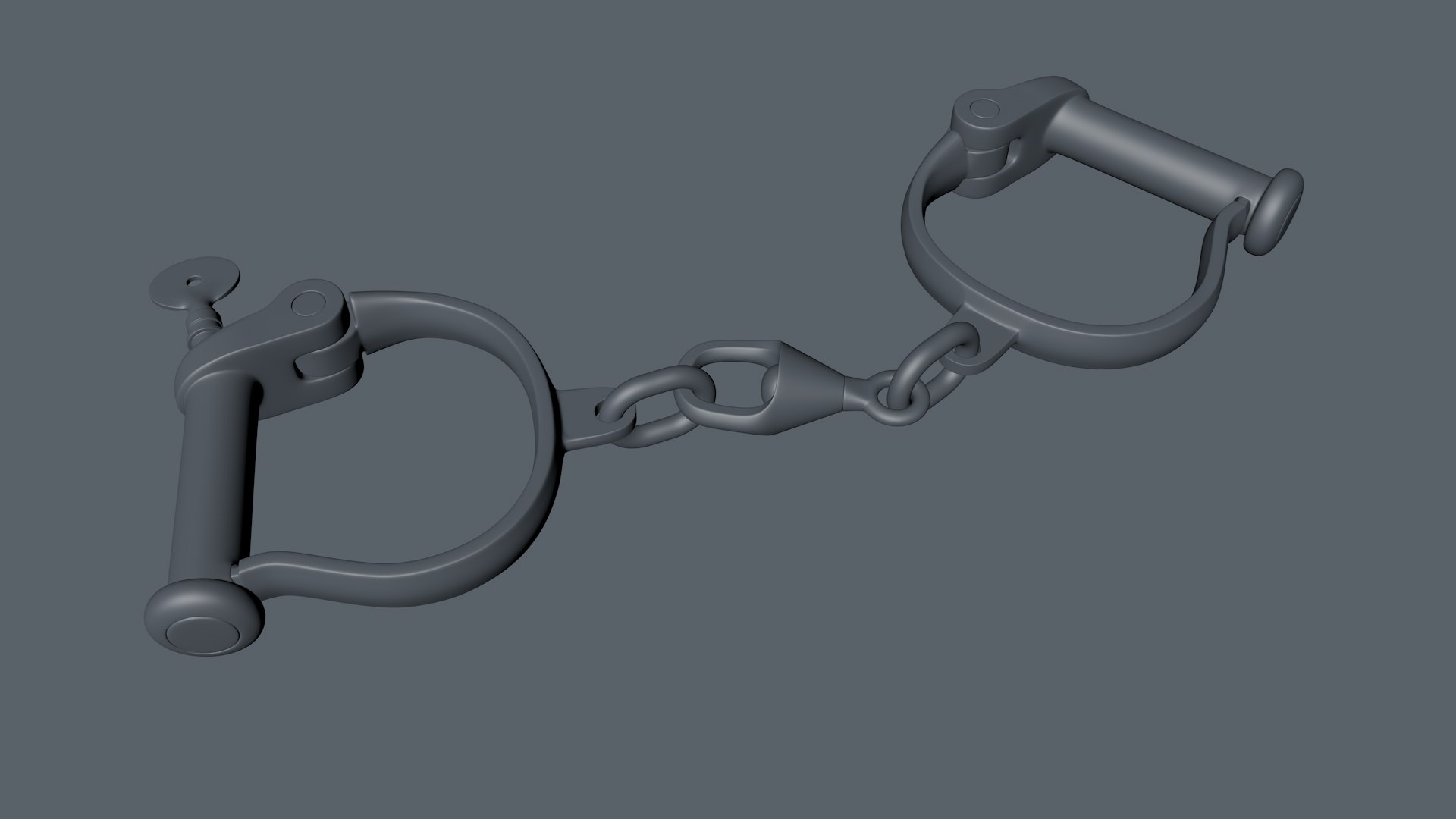 old handcuffs 3d c4d