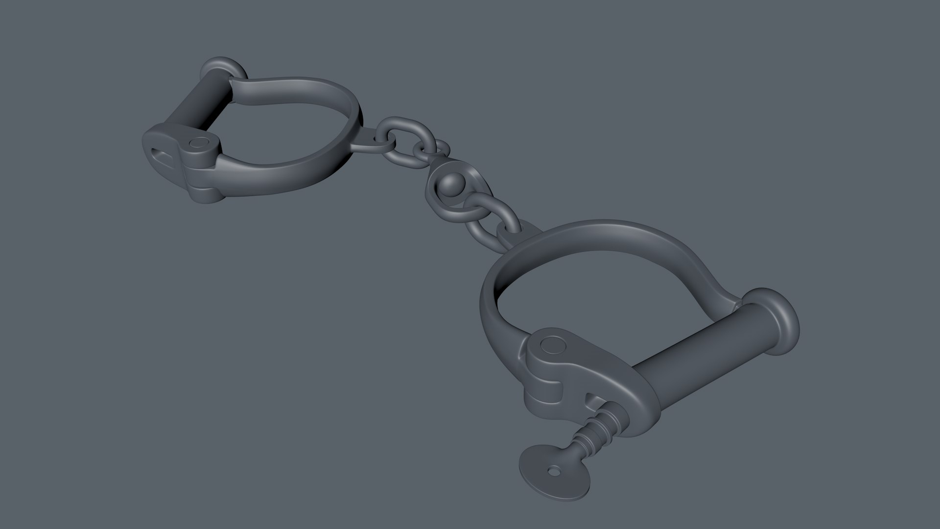 old handcuffs 3d c4d