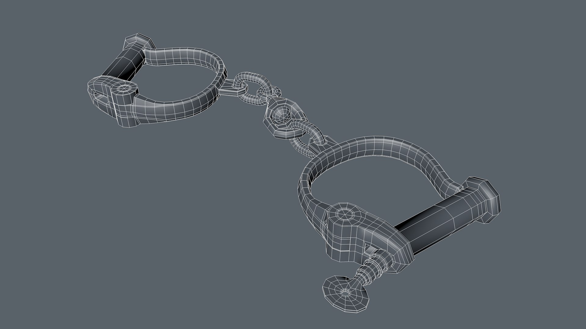 old handcuffs 3d c4d