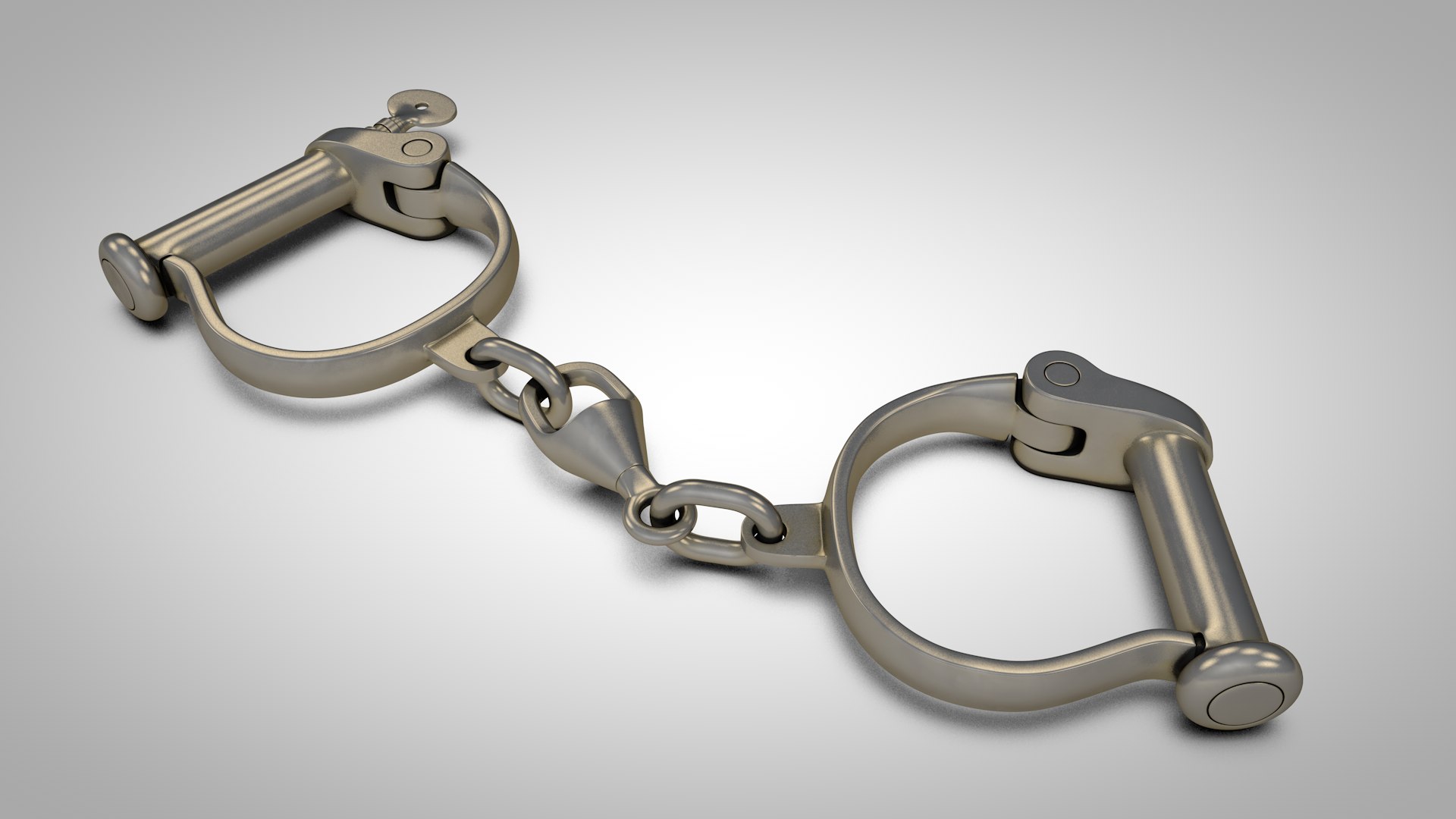 old handcuffs 3d c4d